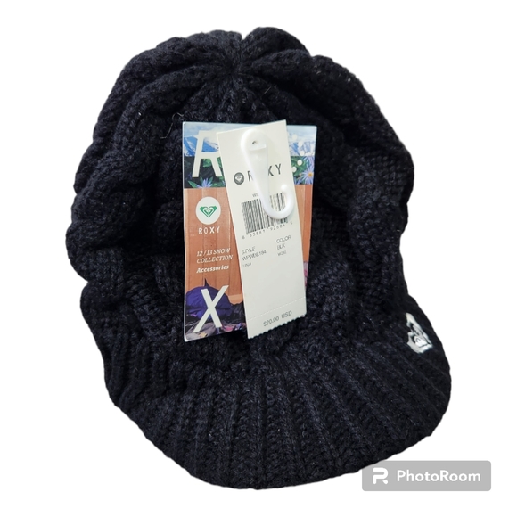 Roxy | Accessories | Roxy Black Cable Knit Chunky Hat Nwt | Poshmark